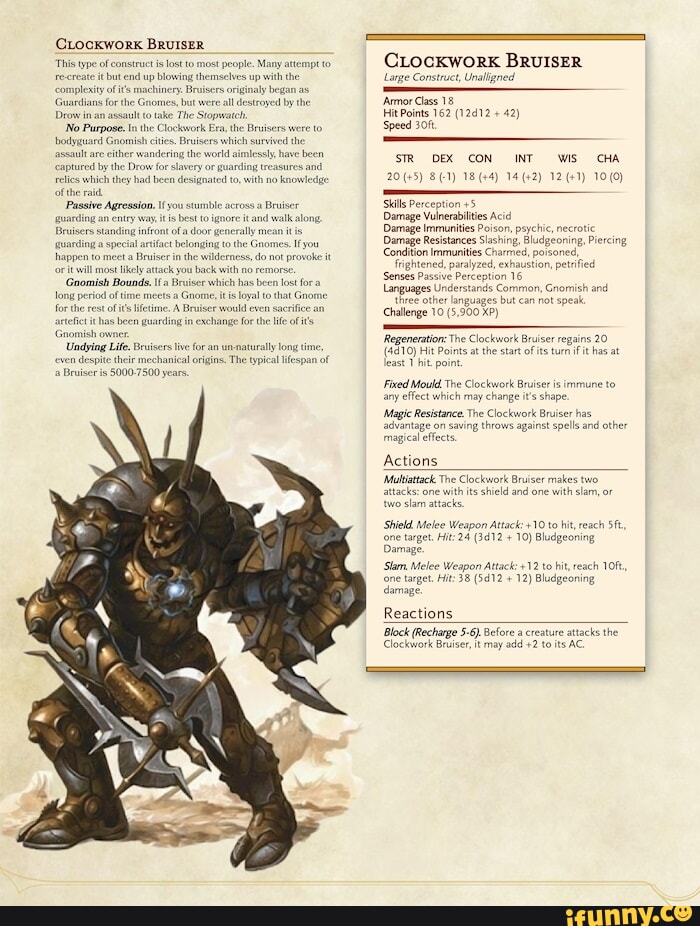 CLocKworK BRUISER This type of construct is lost most people. Many ...