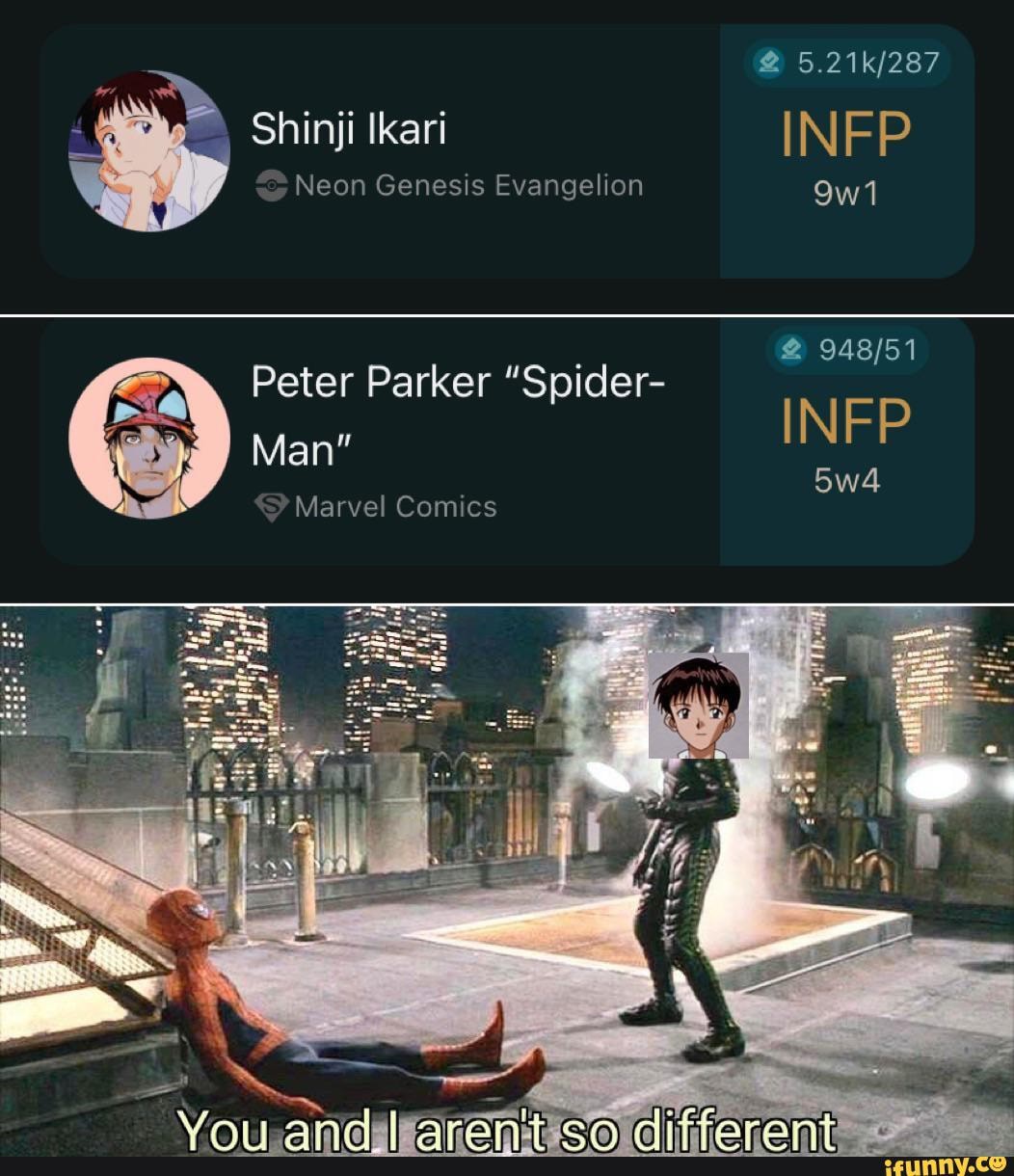 Shinji Ikari INFP Neon Genesis Evangelion Peter Parker "Spider- an INFP ...