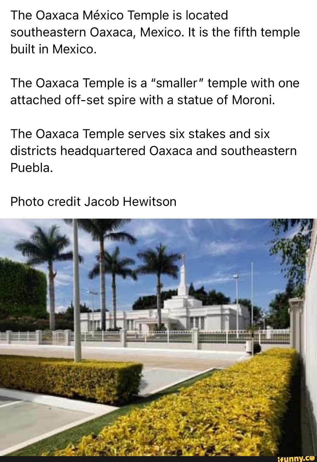 The Oaxaca Mexico Temple is located southeastern Oaxaca, Mexico. It is ...