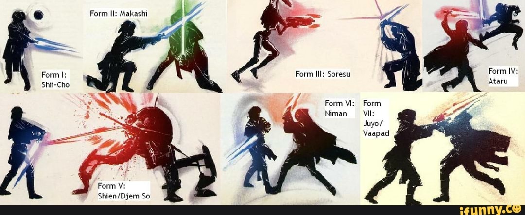 Form Il: Makashi Form I: Form Ill: Soresu 'Shii-Cho Form Form Niman VIl ...