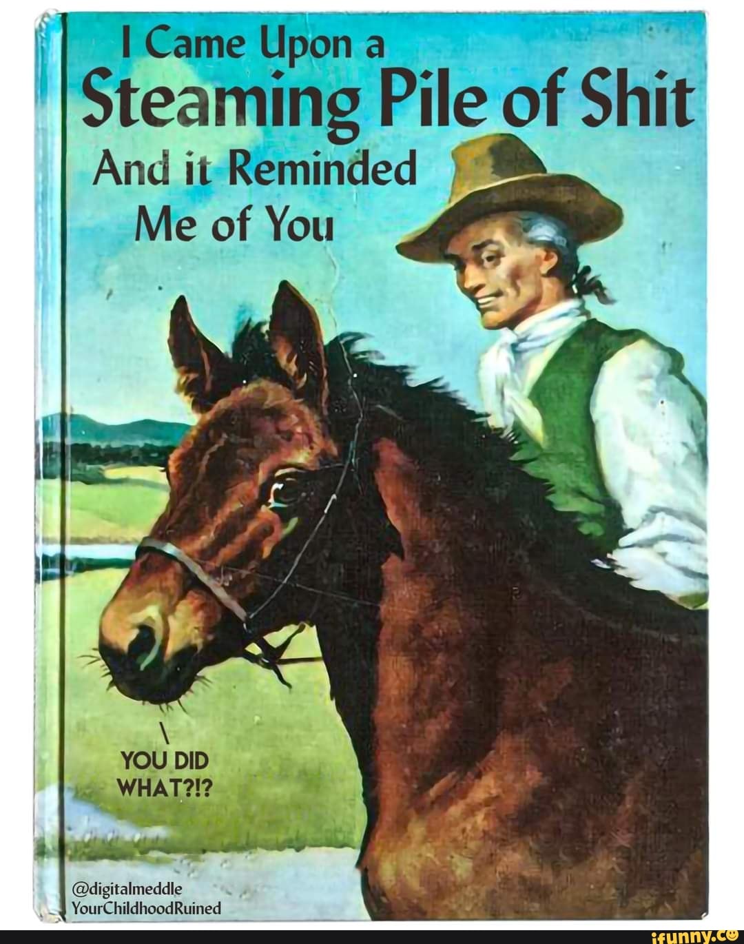 I Came Upon a I Steaming Pile of Shit And it Reminded Me of You YOU DID ...