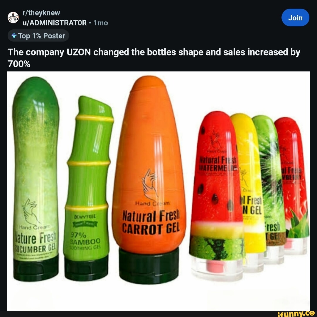 Join rfitheyknew Imo Top 1% Poster The company UZON changed the bottles ...
