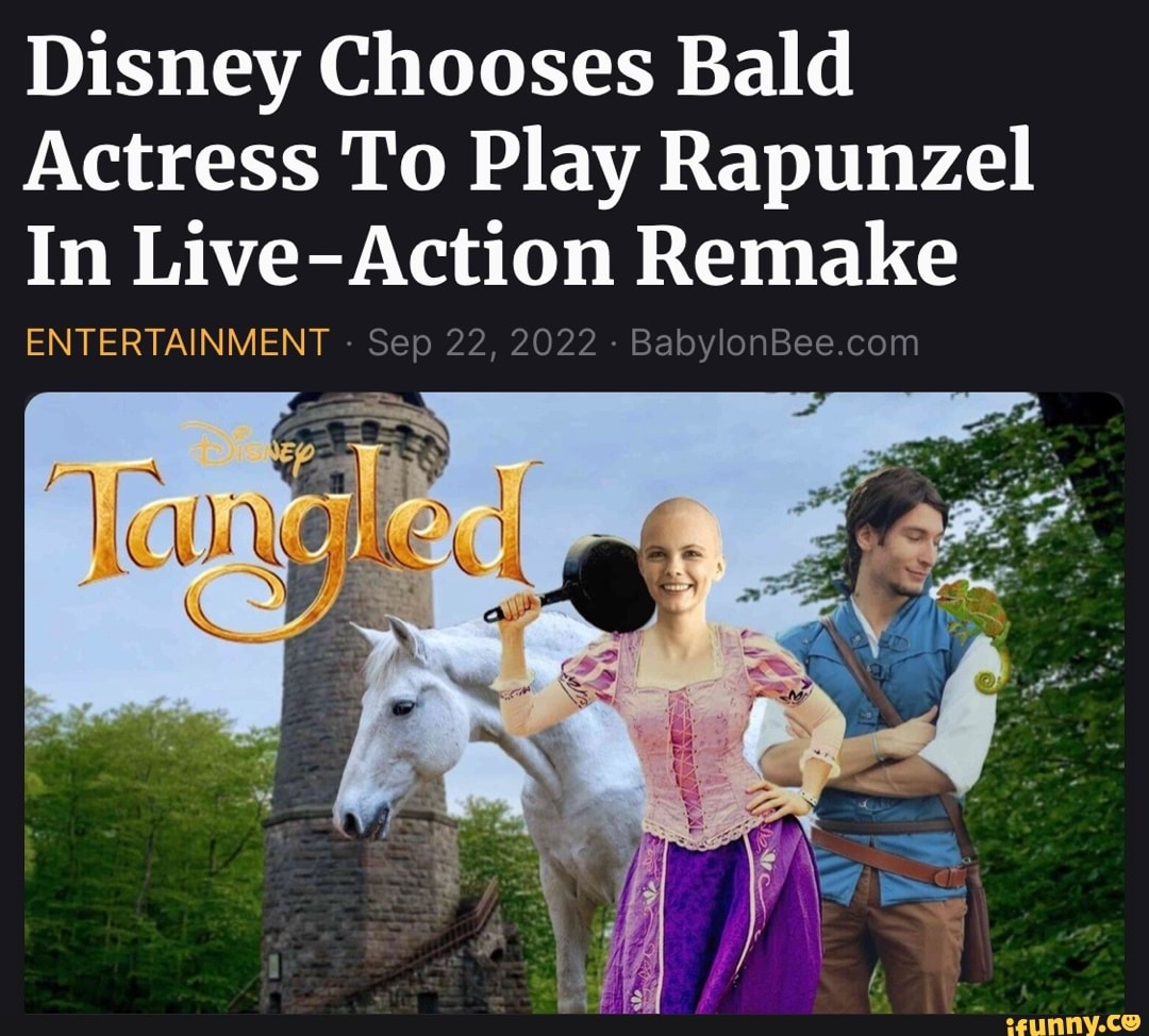 Disney Chooses Bald Actress To Play Rapunzel In Live-Action Remake ...
