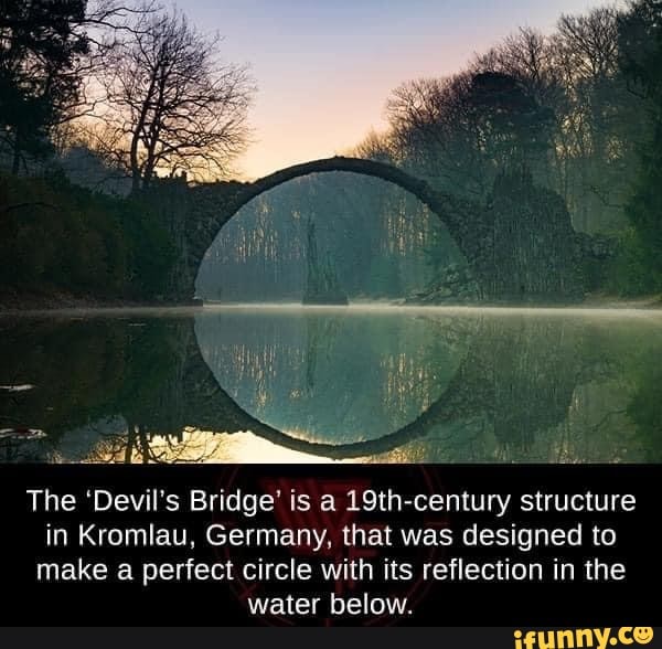 The 'Devil's Bridge' is a 19th-century structure in Kromlau, Germany ...