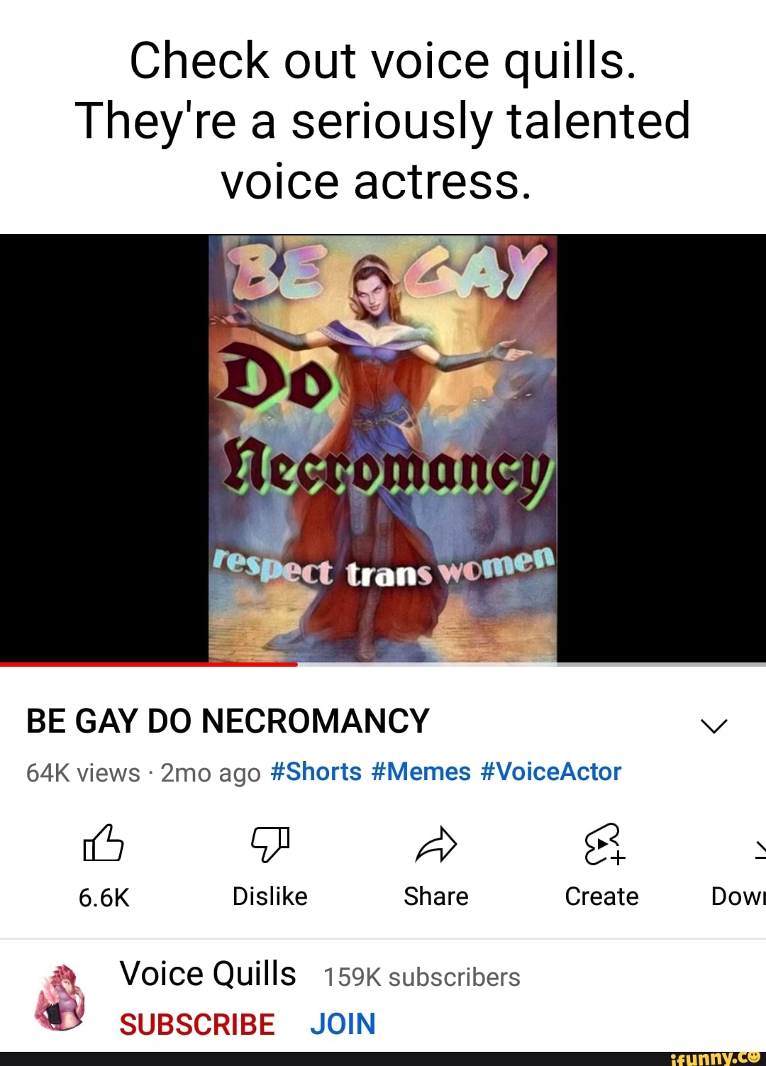 Check out voice quills. They're a seriously talented voice actress. BE ...