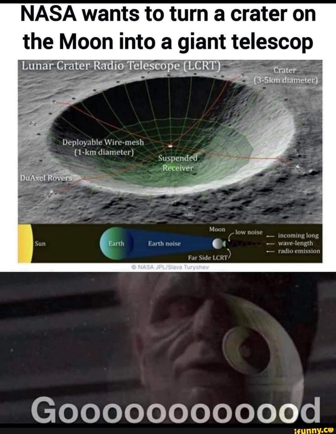 Lol goooooood. A powerful telescope you will become. - NASA wants to ...