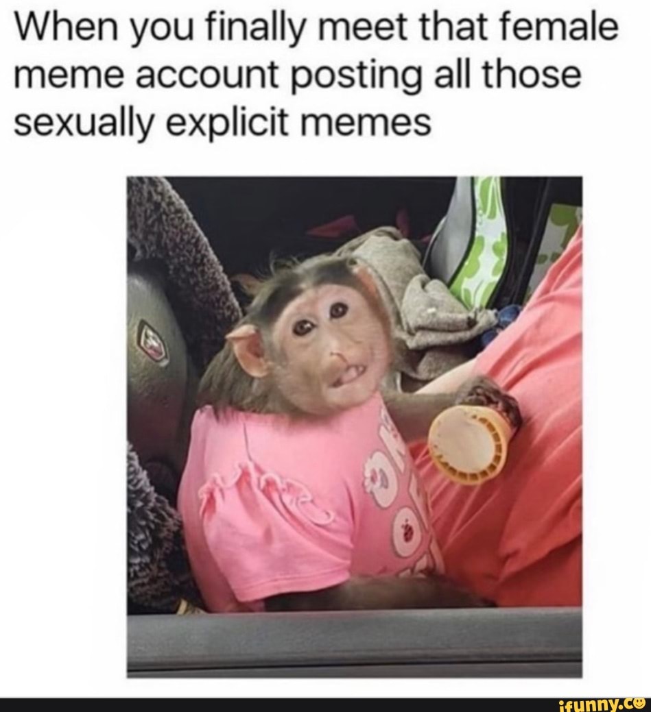 When you finally meet that female meme account posting all those ...