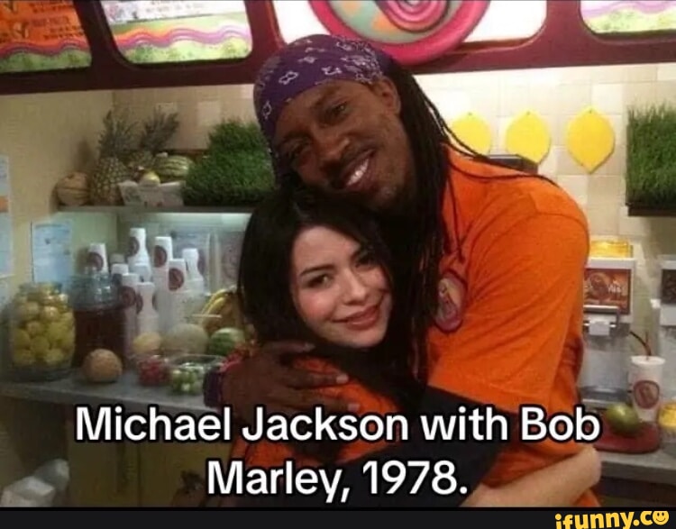 Michael Jackson with Bob Marley, 1978. - iFunny