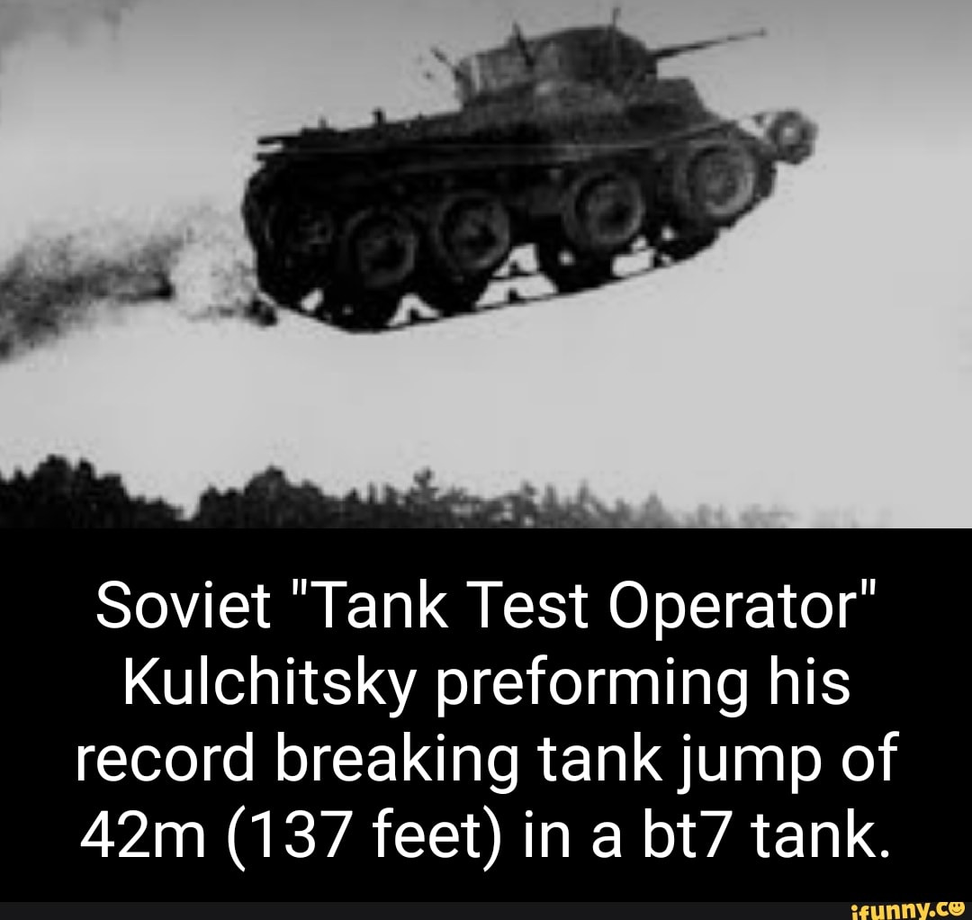 Soviet "Tank Test Operator" Kulchitsky preforming his record breaking ...