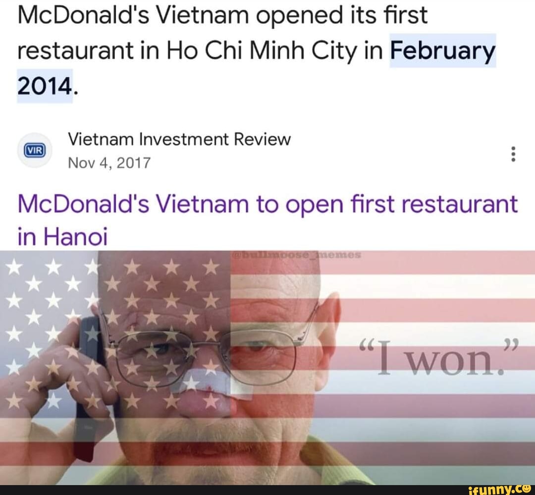 McDonald's Vietnam opened its first restaurant in Ho Chi Minh City in ...
