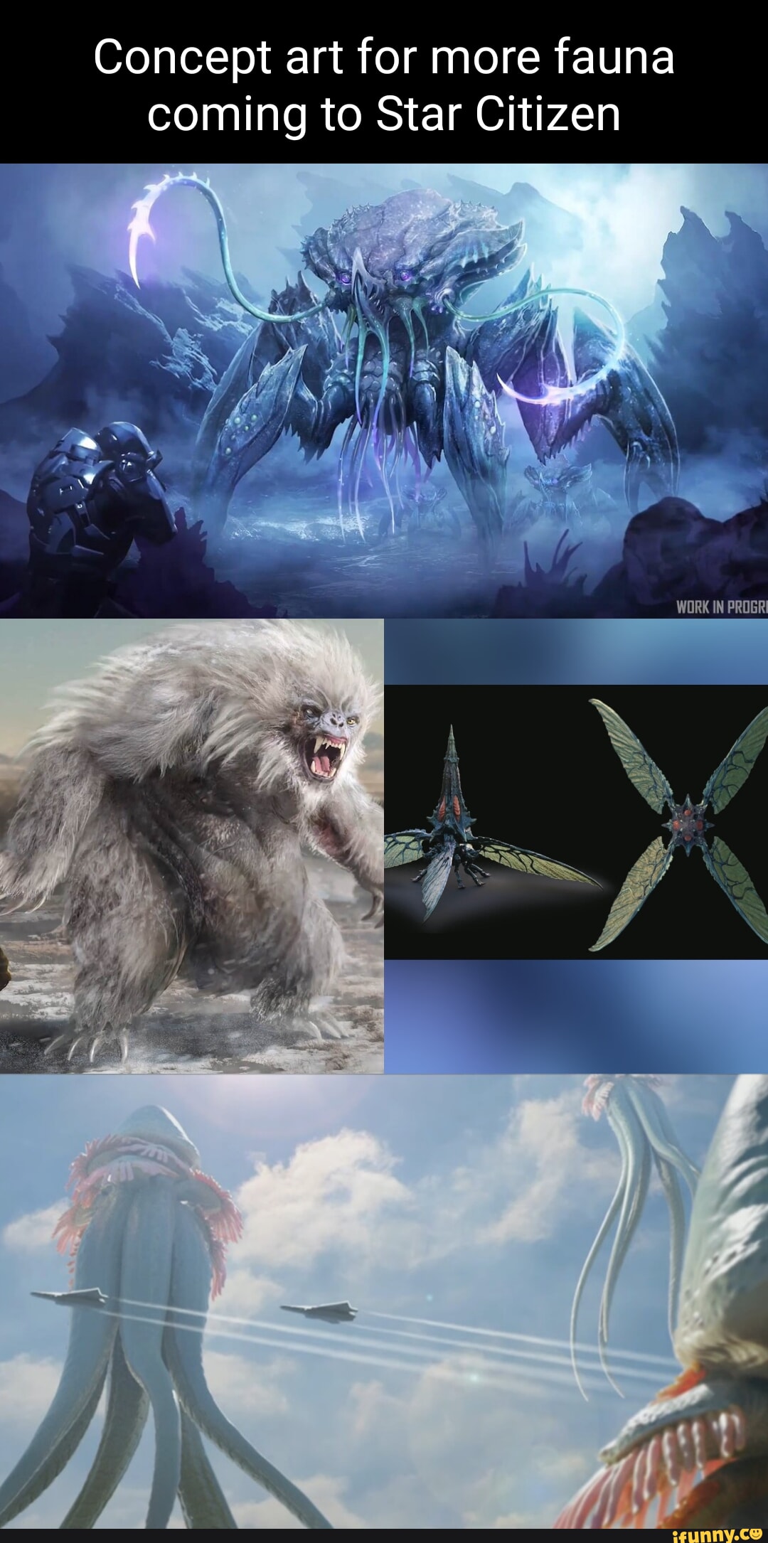 Concept art for more fauna coming to Star Citizen WORK IN PROGR - iFunny