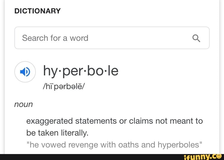 DICTIONARY Search for a word Q exaggerated statements or claims not ...