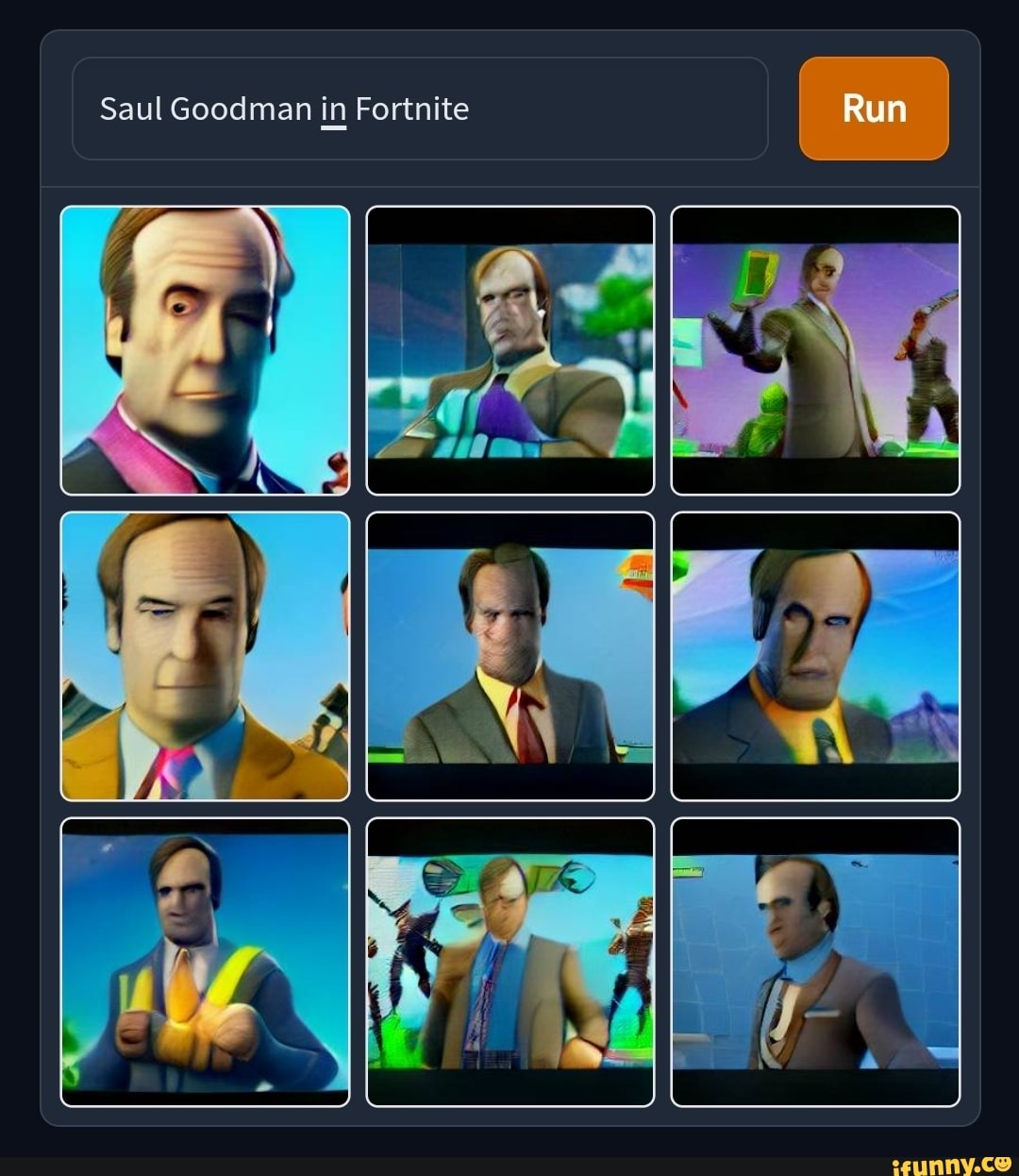 Saul Goodman in Fortnite Run - iFunny