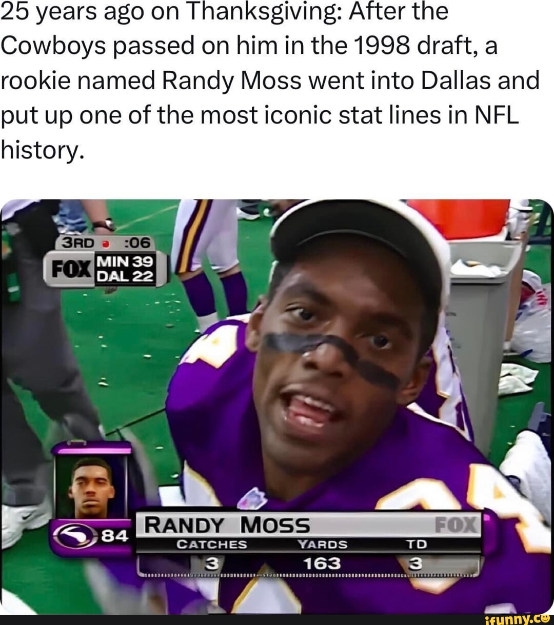 25 years ago on Thanksgiving: After the Cowboys passed on him in the ...