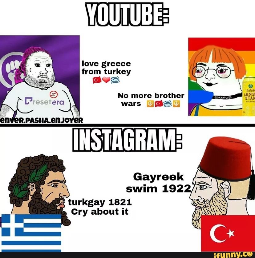 Love greece from turkey No more brother wars Gayreek swim 1922 turkgay ...