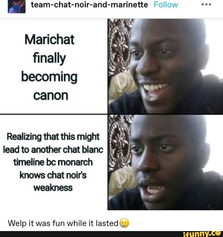 Pud team-chat-noir-and-marinette Follow Marichat finally becoming canon ...