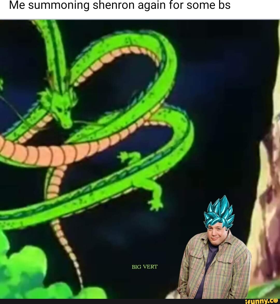 Me summoning shenron again for some bs Ad Ww BIG VERT - iFunny