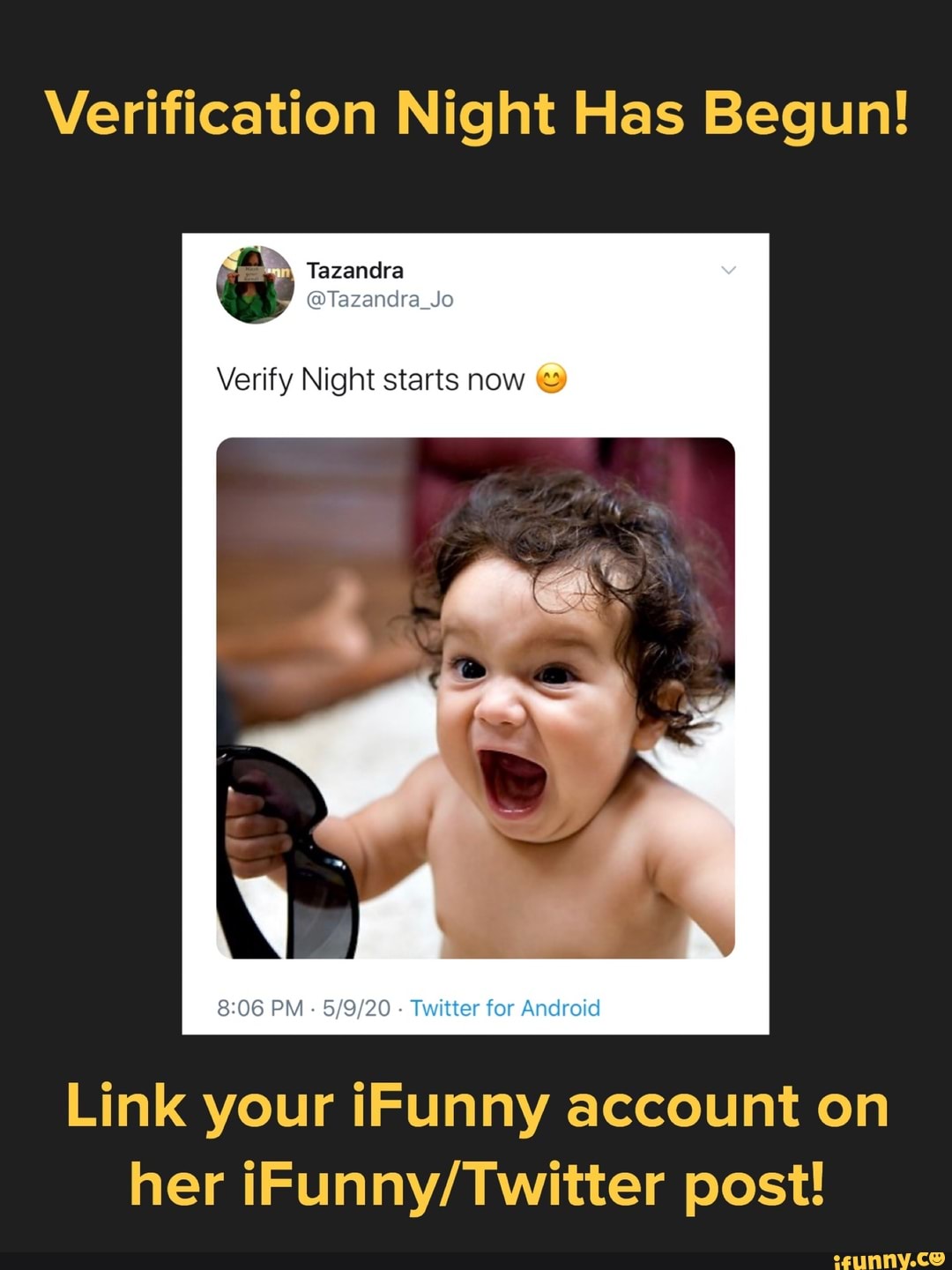 Verification Night Has Begun! ion Tazandra @Tazandra_Jo Verify Night ...