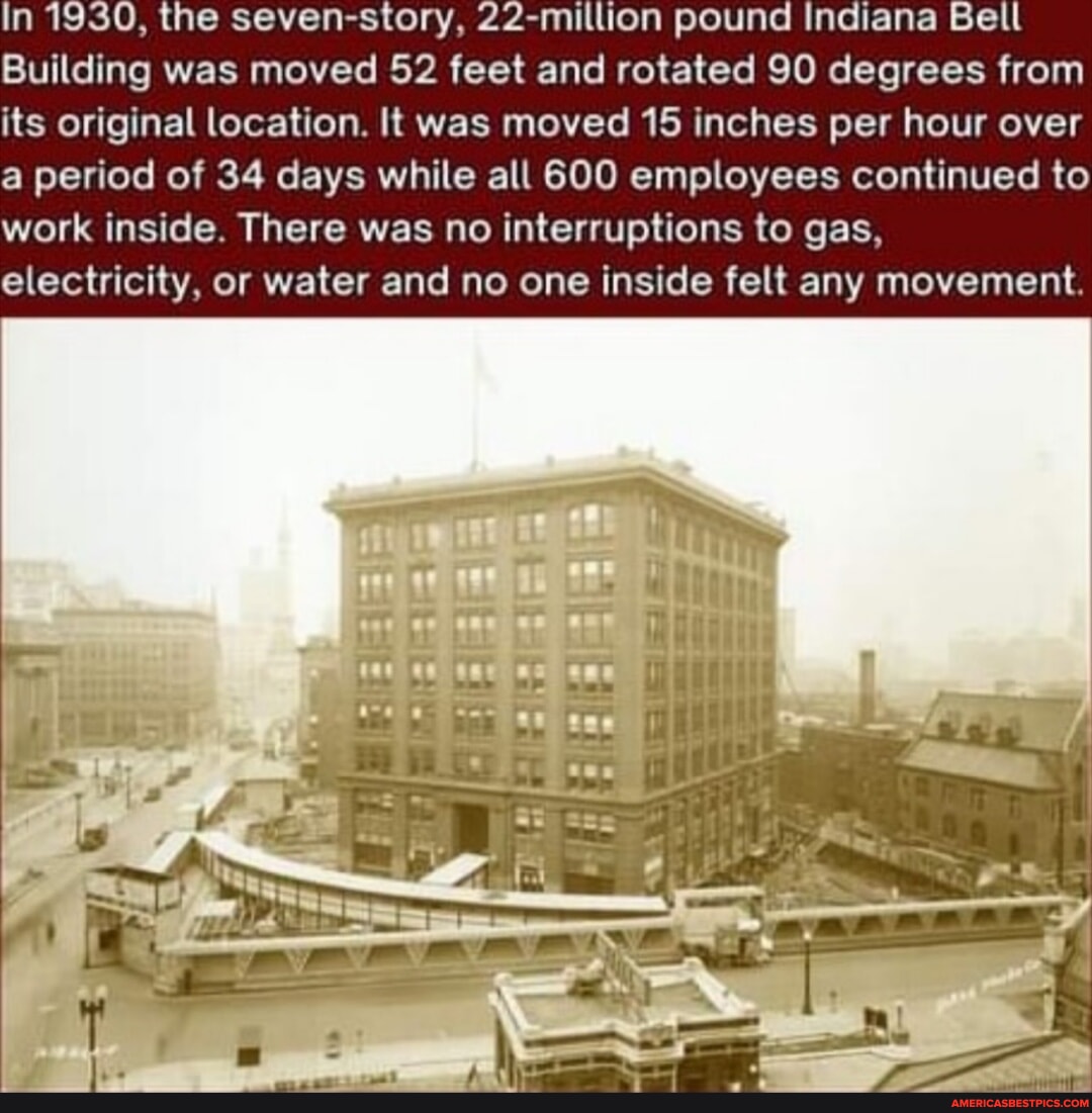 In 1930, the seven-story, 22-million pound Indiana Bell Building was ...
