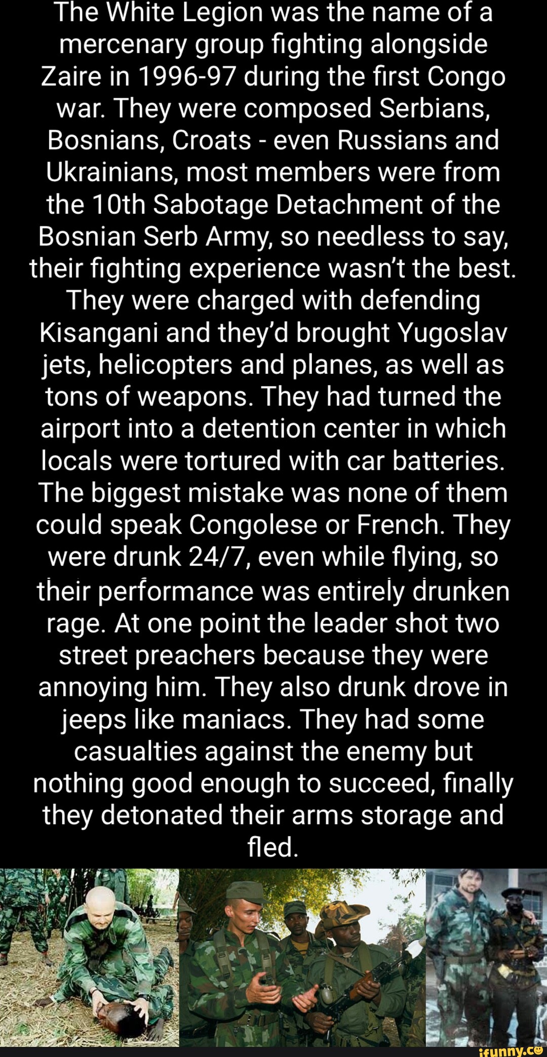 The White Legion was the name of a mercenary group fighting alongside ...