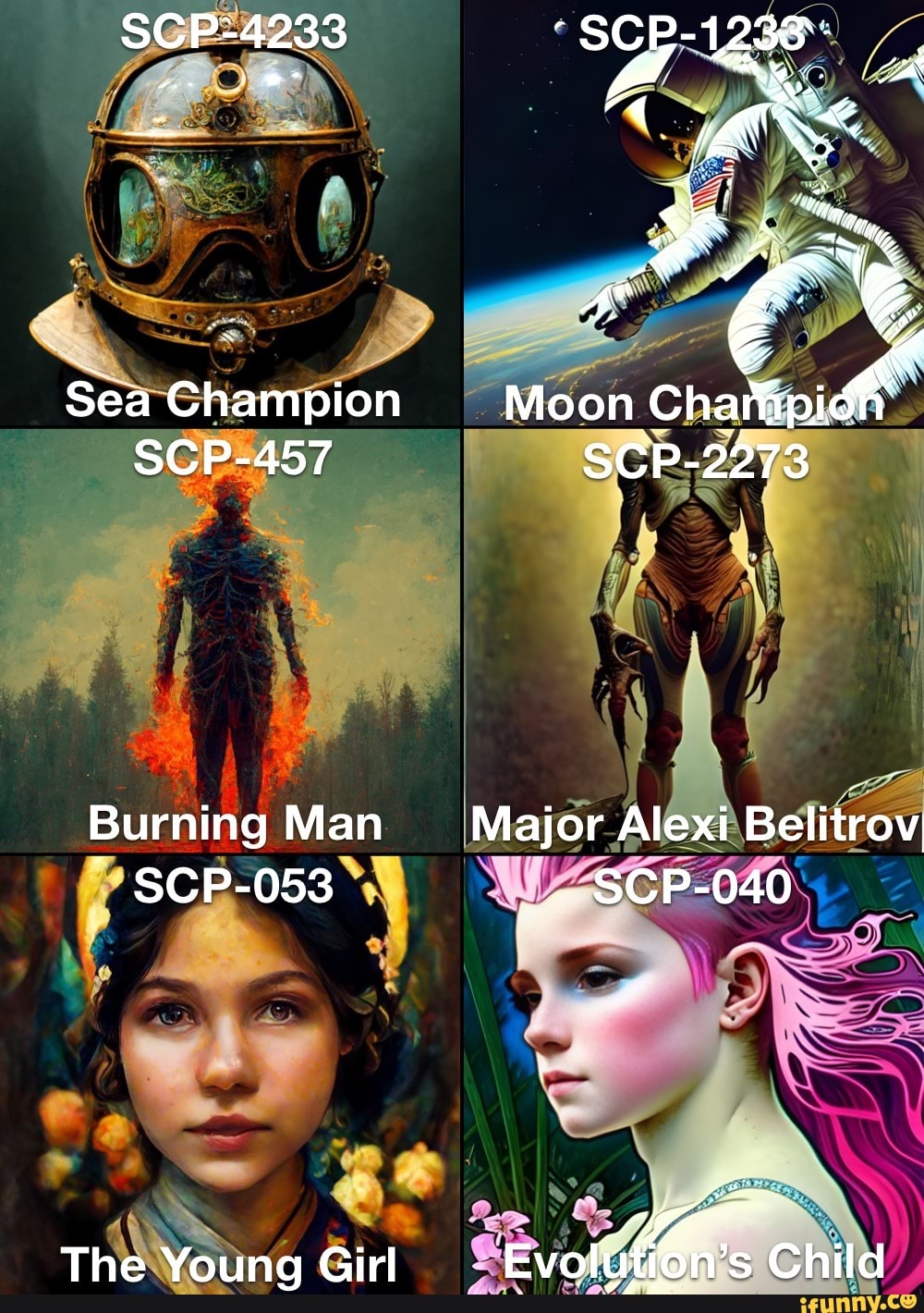 SCP-4233 Sea Champion SCP-457 Burning Man SCP-053 The Young Girl iC ...