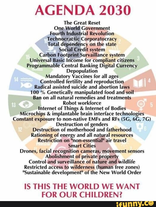 AGENDA 2030 The Great Reset One Government Fourth Industrial Revolution ...