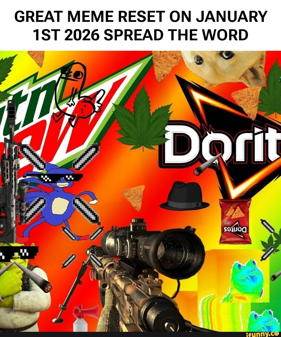 GREAT MEME RESET ON JANUARY 2026 SPREAD THE WORD - iFunny