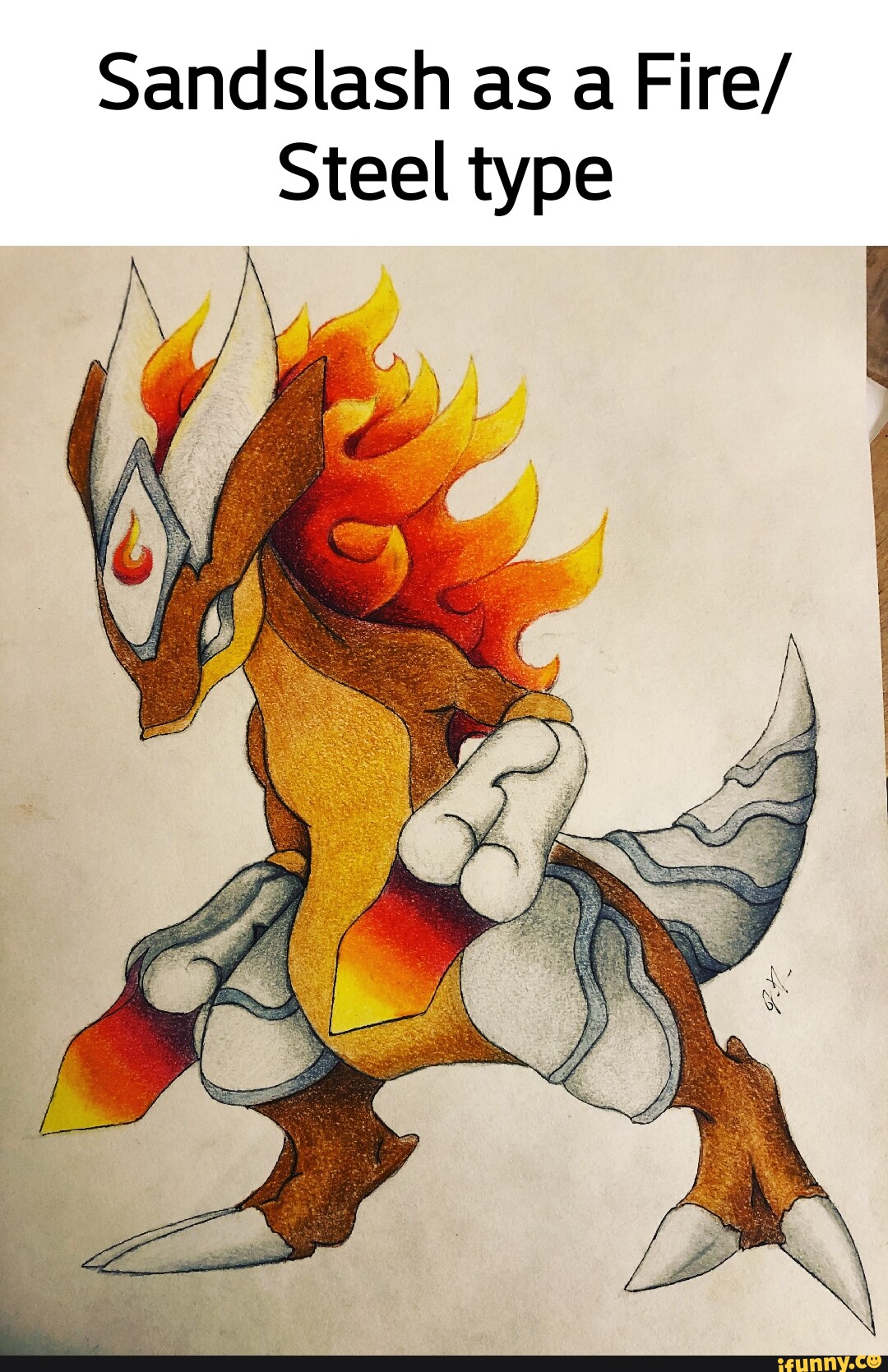 Sandslash as a Fire/ Steel type - iFunny