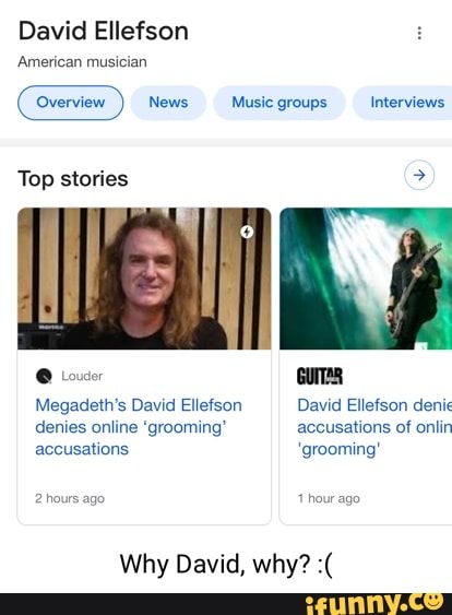 David Ellefson American musician News Music groups _ Interviews Top ...