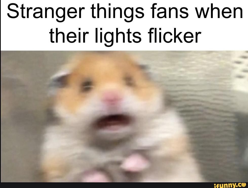 Stranger things fans when their lights flicker - iFunny
