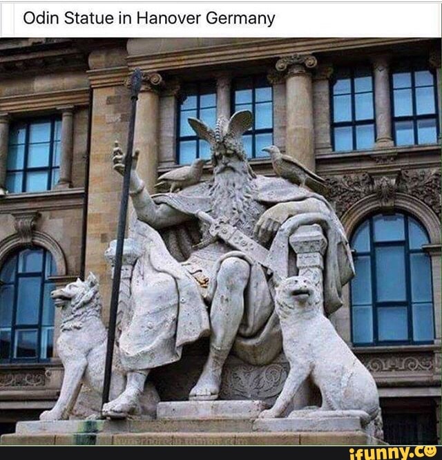 Odin Statue in Hanover Germany - iFunny