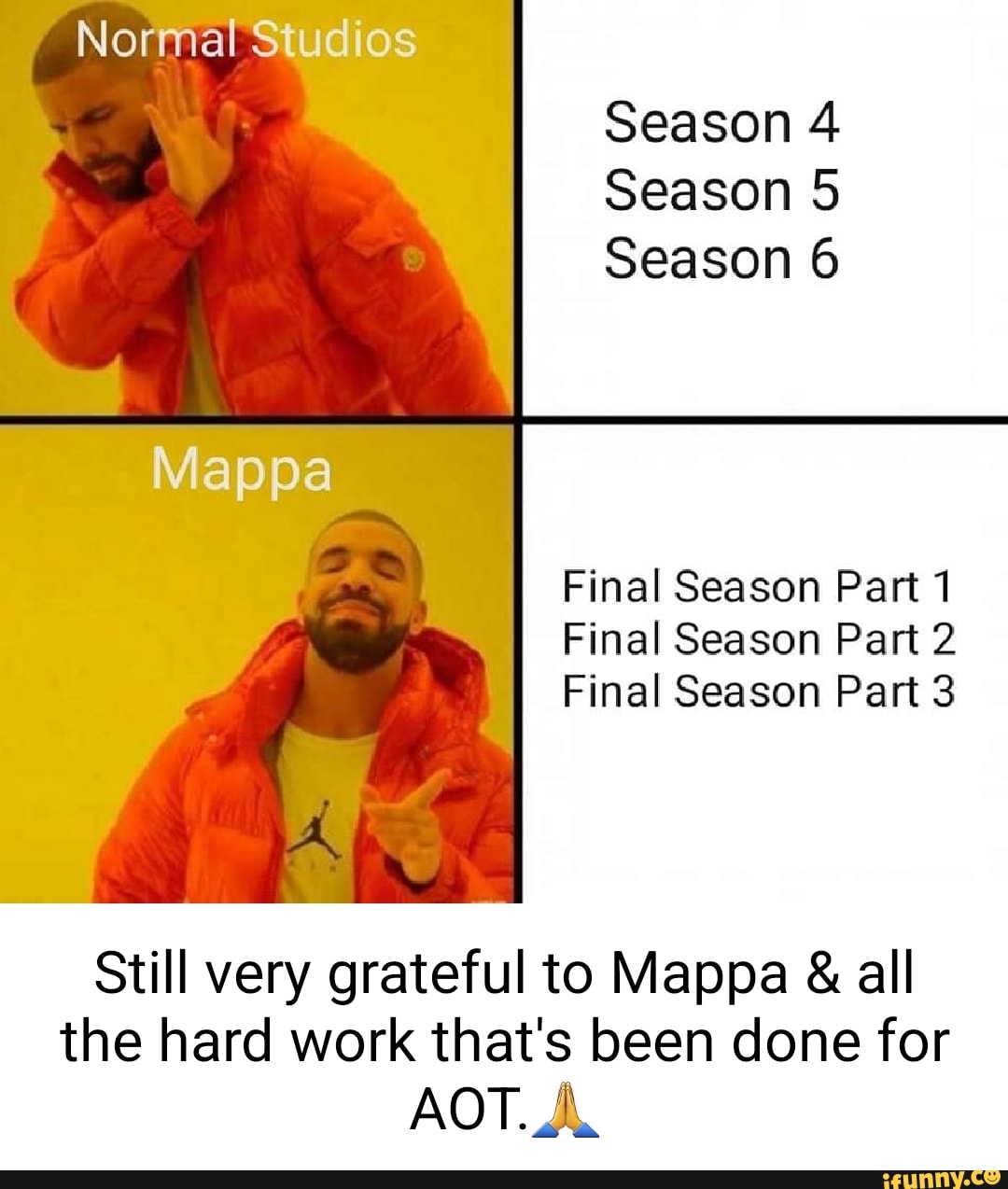 Normal Studios Mappa Season 4 Season 5 Season 6 Final Season Part 1 II ...