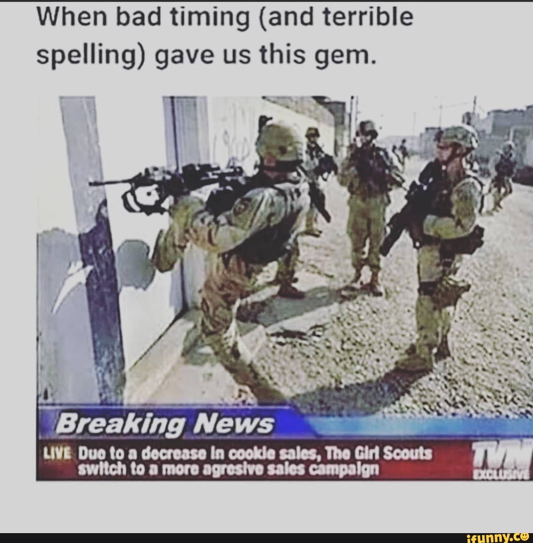 When bad timing (and terrible spelling) gave us this gem. LIVE Due to a ...