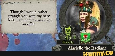 'Though I would rather strangle you with my bare feet, !am here to make ...