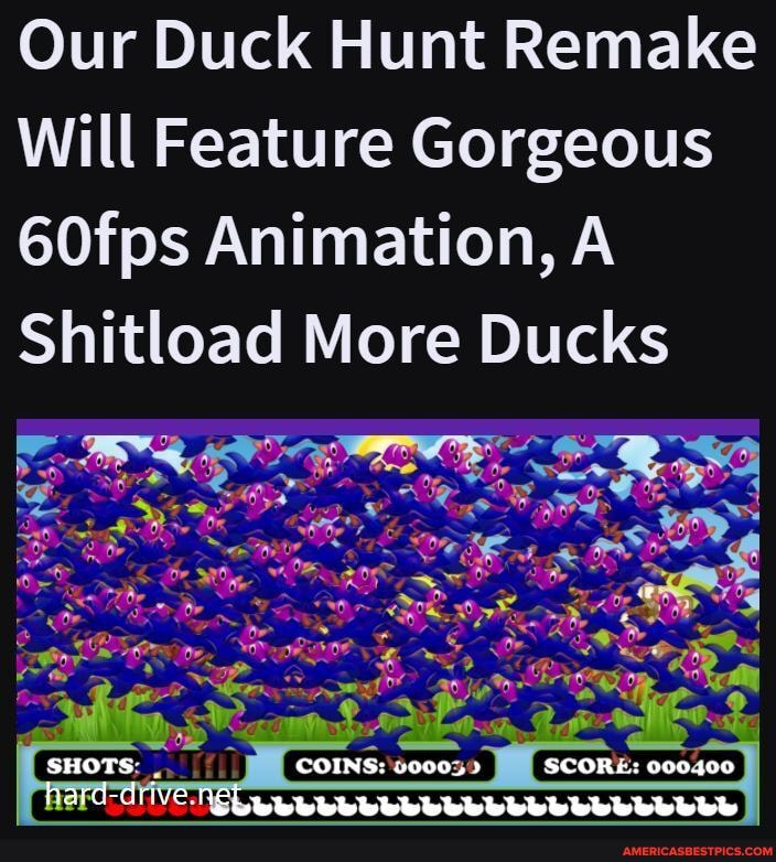Our Duck Hunt Remake Will Feature Gorgeous 60fps Animation, A Shitload ...