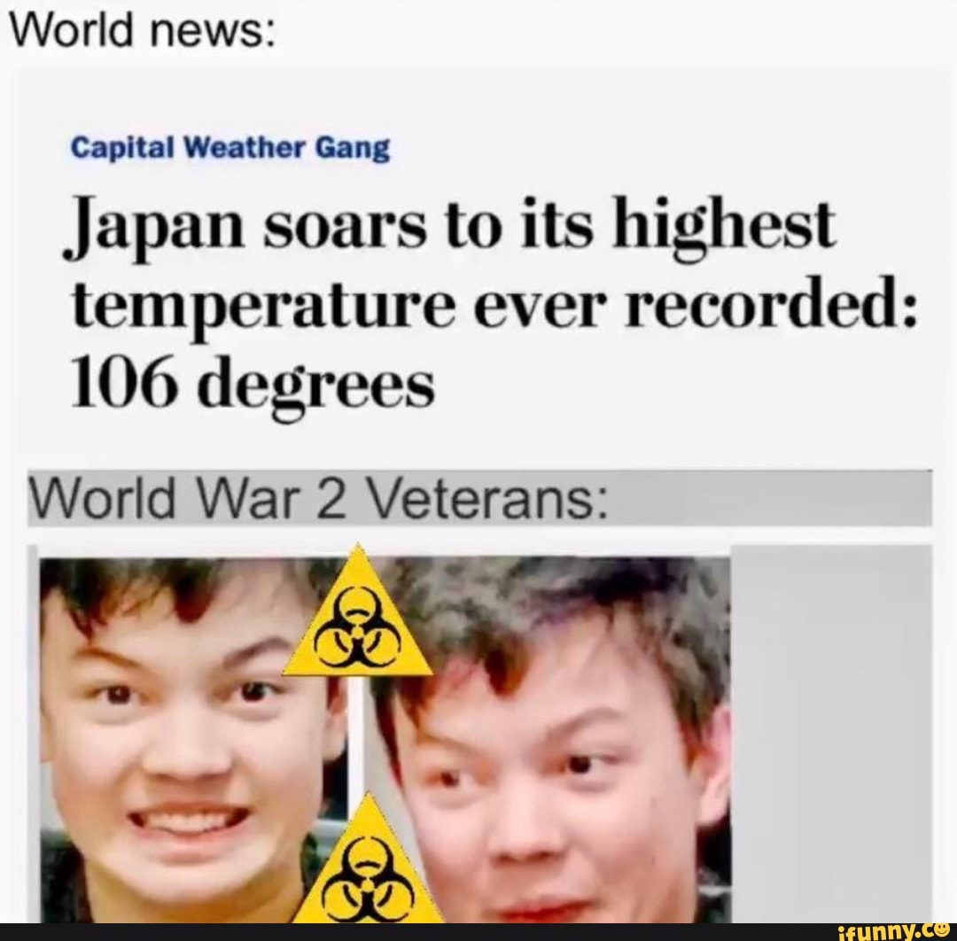World news: Capital Weather Gang Japan soars to its highest temperature ...