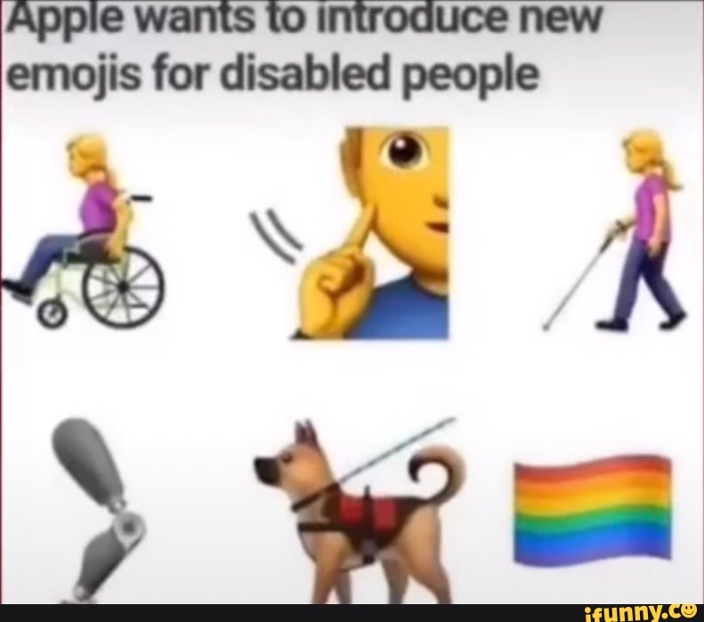 New emojis for disabled people - iFunny