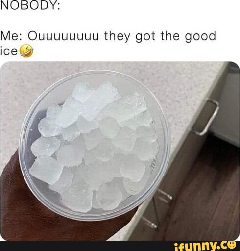 NOBODY: Me: Ouuuuuuuu they got the good ice - iFunny