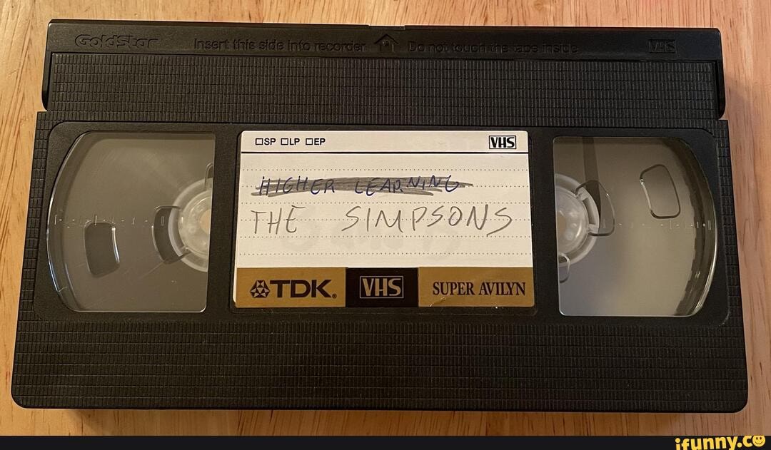 The tape contains episodes of the Simpsons in the following order ...