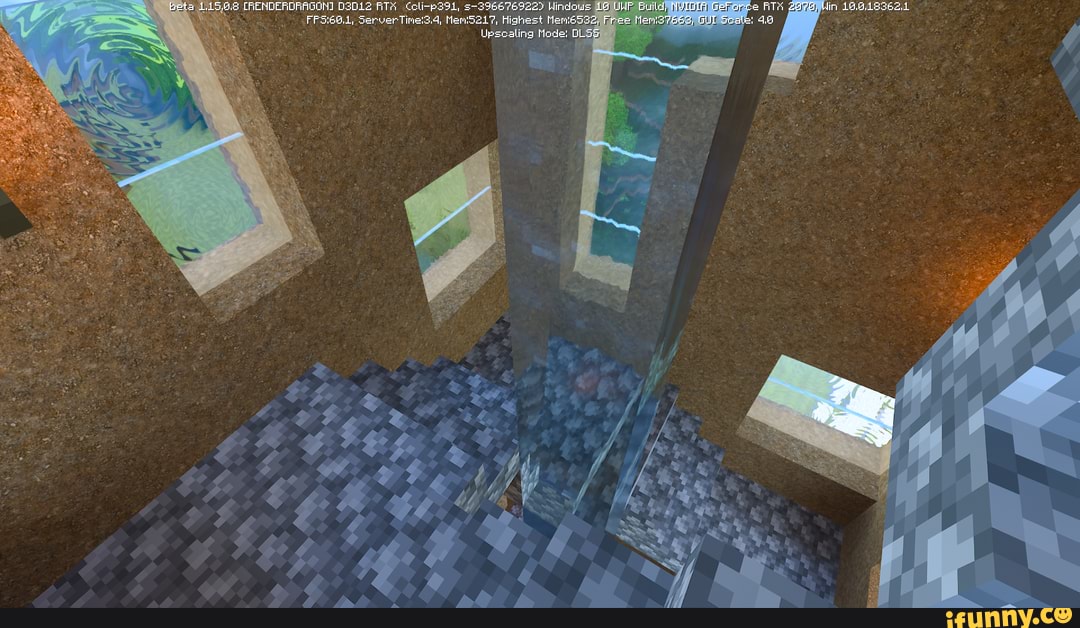 Flowing water with a custom texture pack based on vanilla. - iFunny