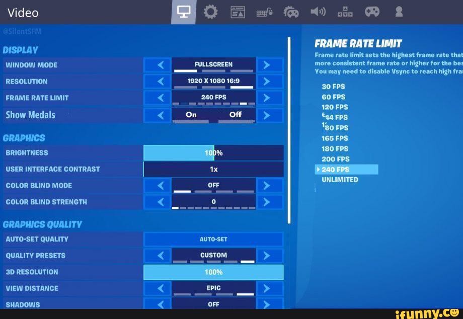 Video DISPLAY RATE Frame rate limit sets the highest frame rate that ...