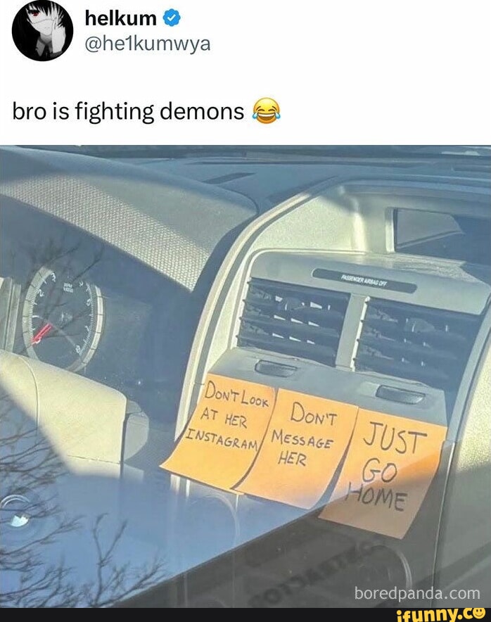 Bro is fighting demons boredpanda.com - iFunny