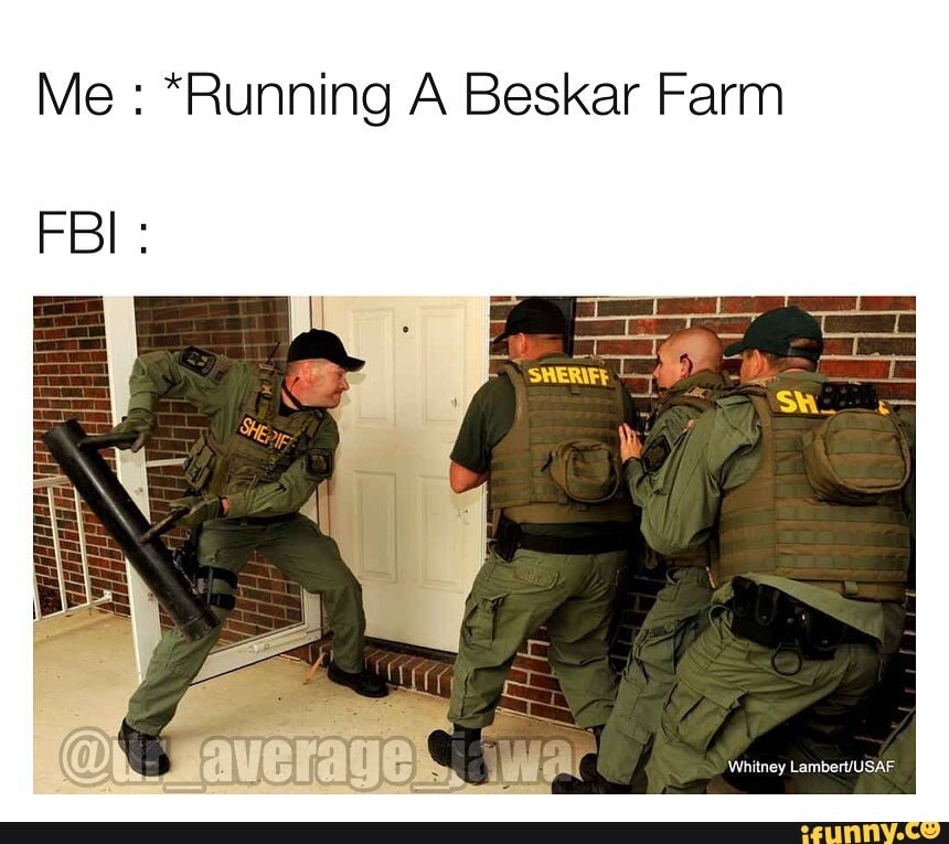 Me : *Running A Beskar Farm FBI Whitney - iFunny