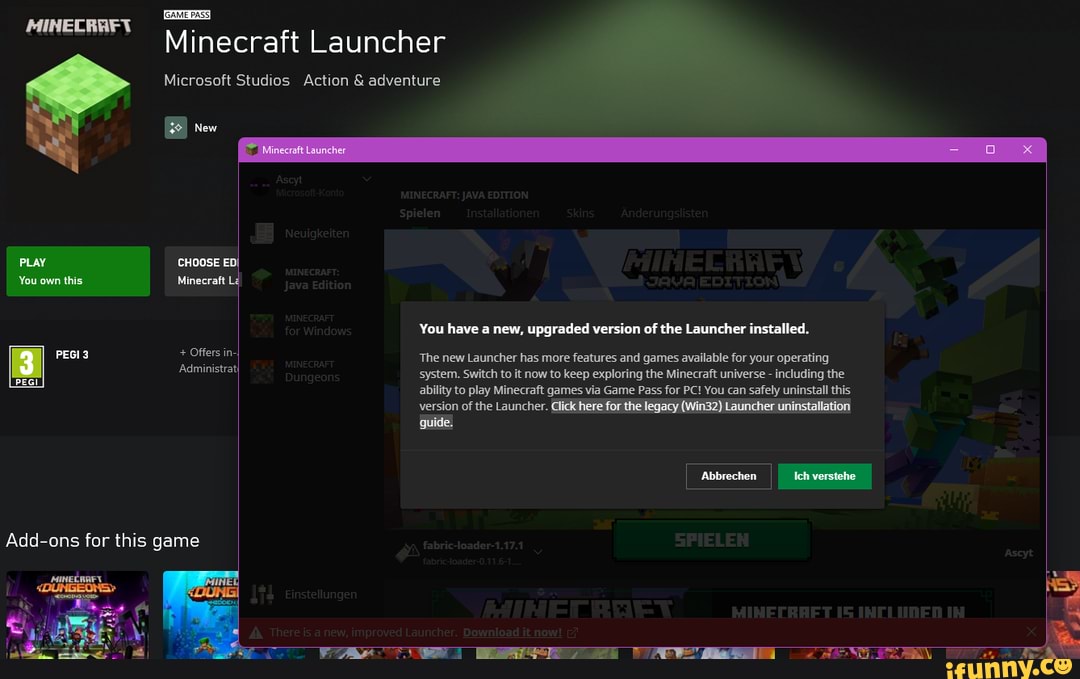 MINECRAFT Minecraft Launcher Microsoft Studios Action & adventure ...