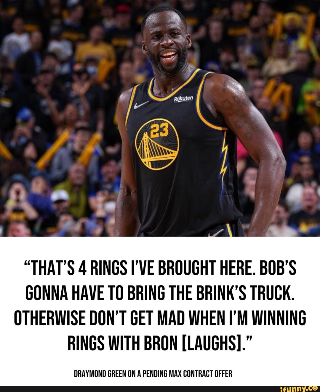 "THAT'S 4 RINGS I'VE BROUGHT HERE. BOB'S GONNA HAVE TO BRING THE BRINK ...