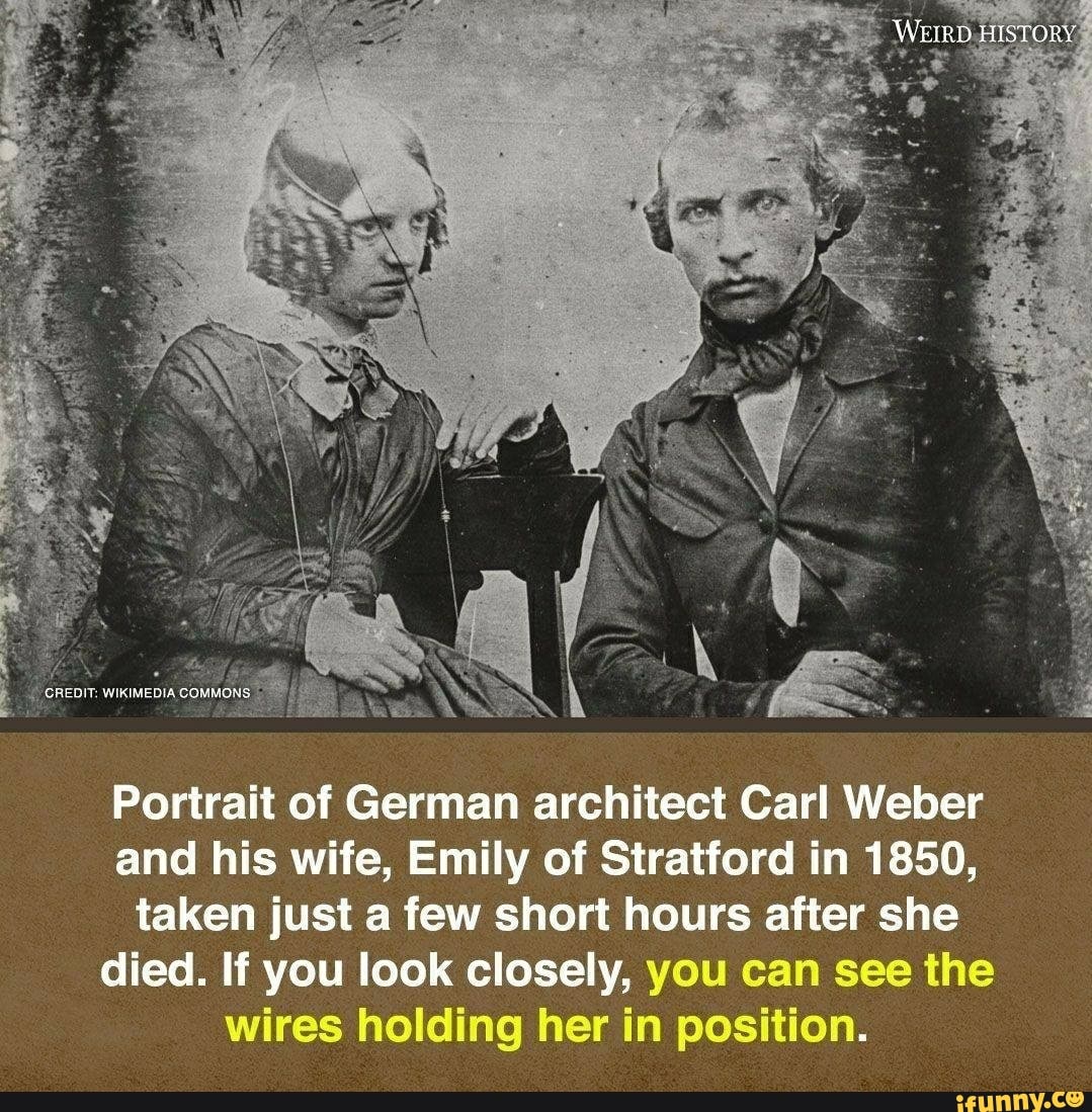 WEIRD HISTORY Portrait of German architect Carl Weber and his wife ...