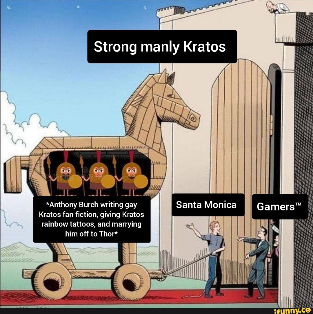 Strong manly Kratos *Anthony Burch writing gay Santa Monica Kratos fan ...