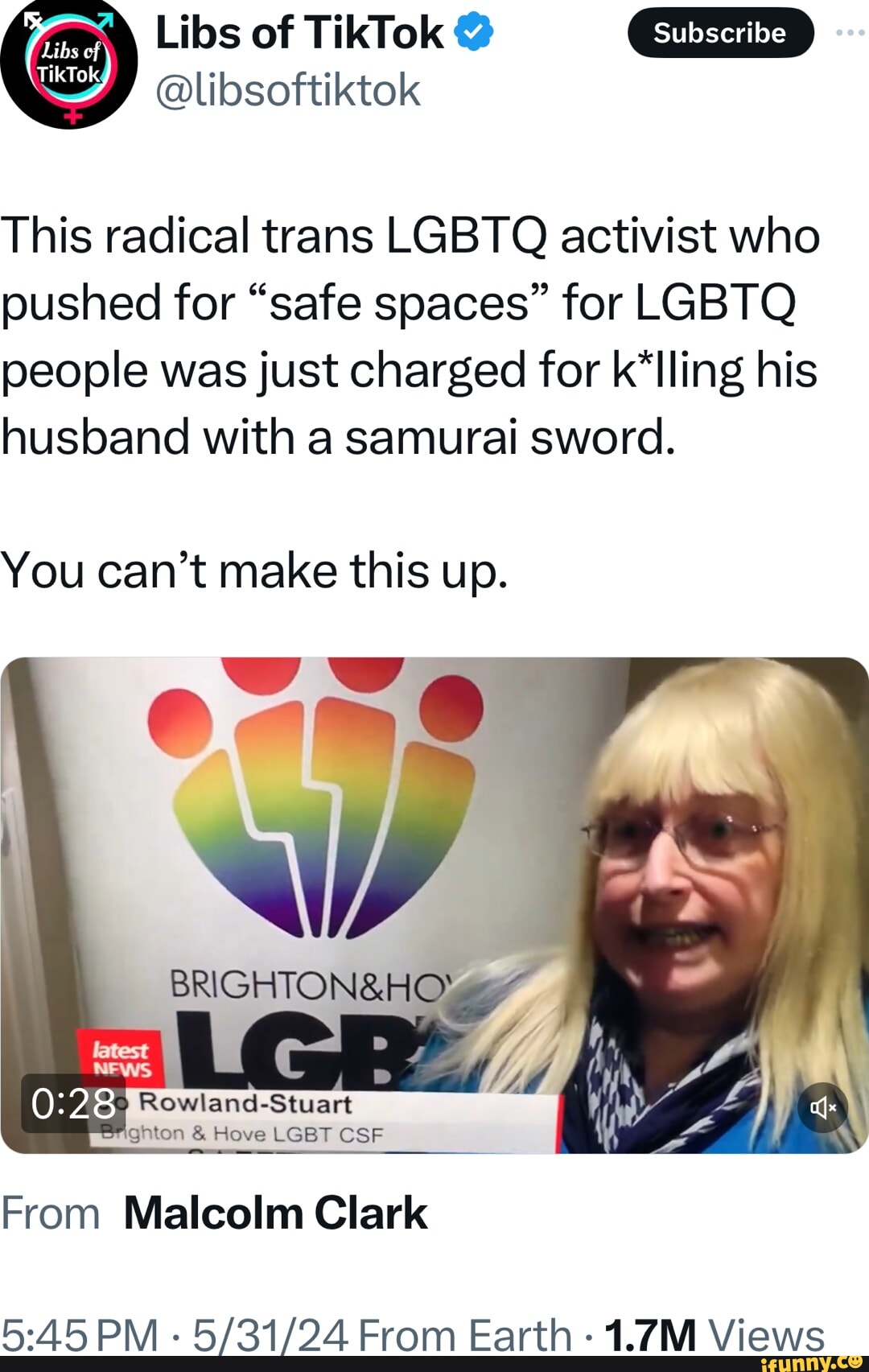 Libs of TikTok @libsottiktok This radical trans LGBTQ activist who ...