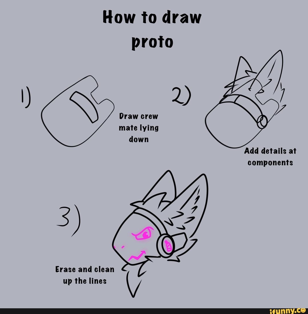 How to draw proto ) 2) / Draw crew mate lying down Add details at ...