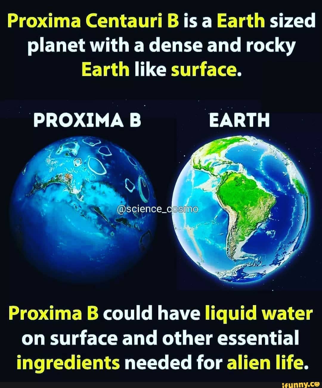 Proxima Centauri B is a Earth sized planet with a dense and rocky Earth ...